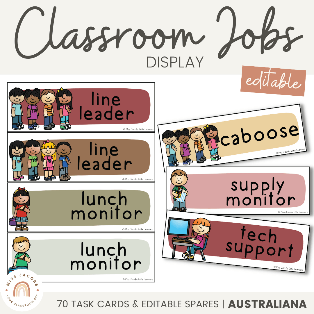 Classroom Jobs Display | Australiana