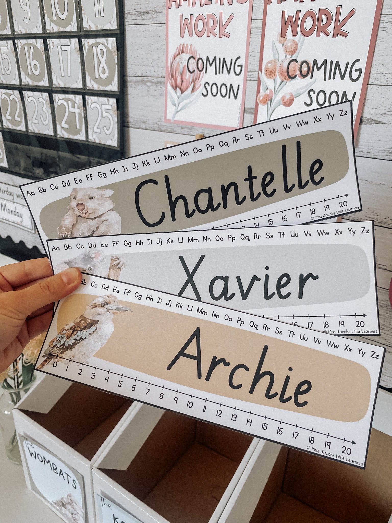 Student Desk Plates Australiana