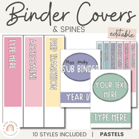 Binder Covers and Spines | Pastels - Default Title - Miss Jacobs Little ...