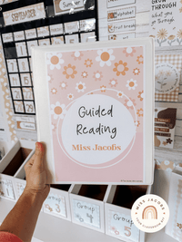 Binder Covers and Spines | Daisy Gingham Neutrals Classroom Decor | Ed ...