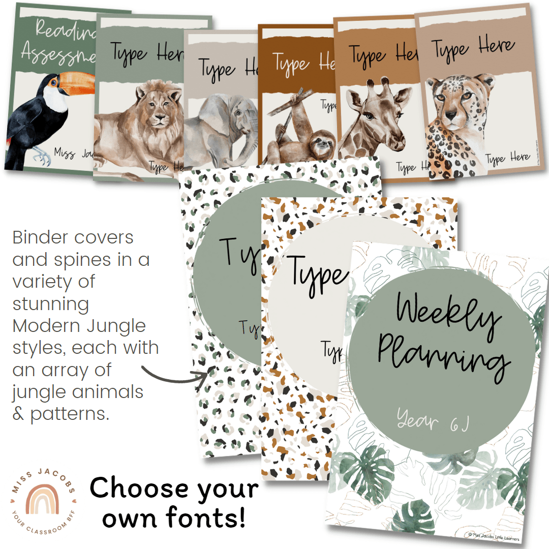Binder Covers and Spines | Modern Jungle