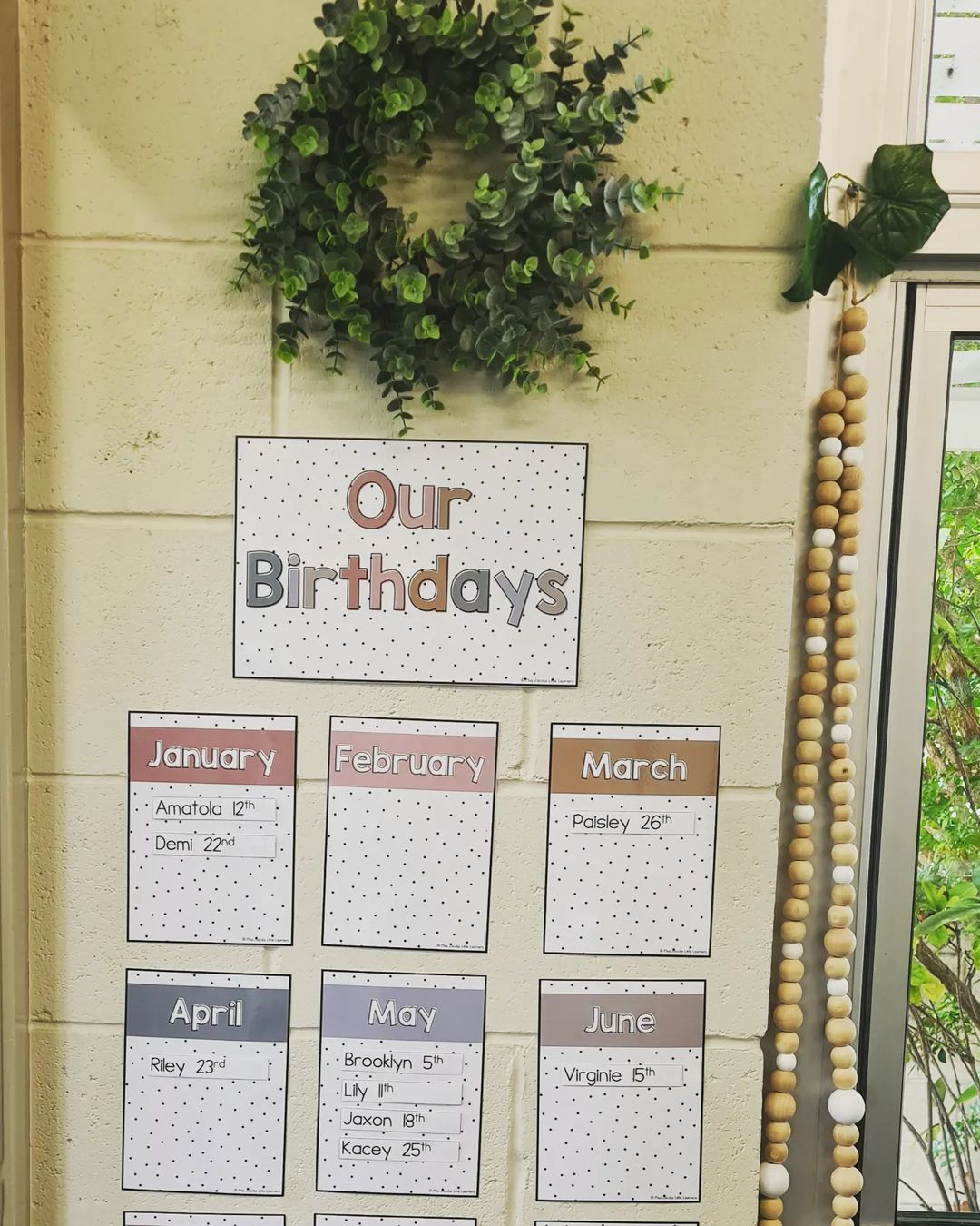 Birthday Display - Spotty Boho Classroom Decor