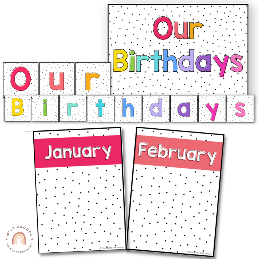 Classroom Birthday Displays - Miss Jacobs Little Learners - Miss Jacobs ...