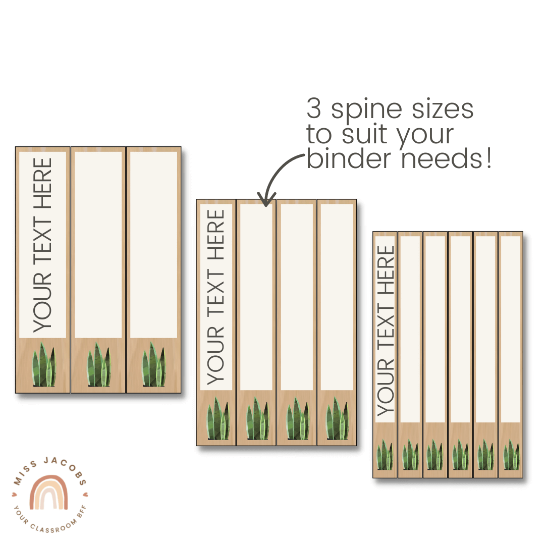 Binder Covers & Spines | Boho Plants