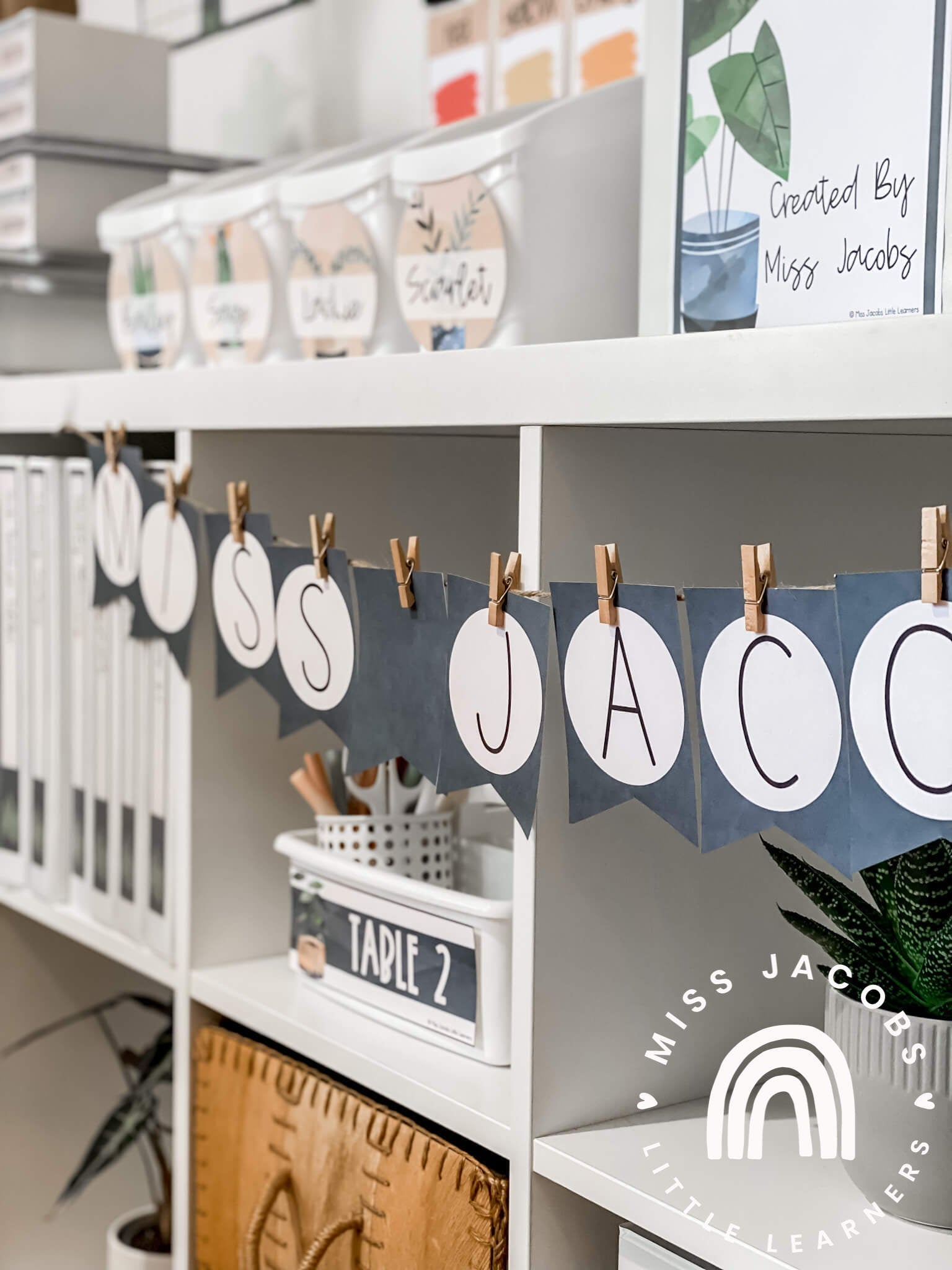 Boho Plants Classroom Decor - Rustic Boho Theme - Miss Jacobs