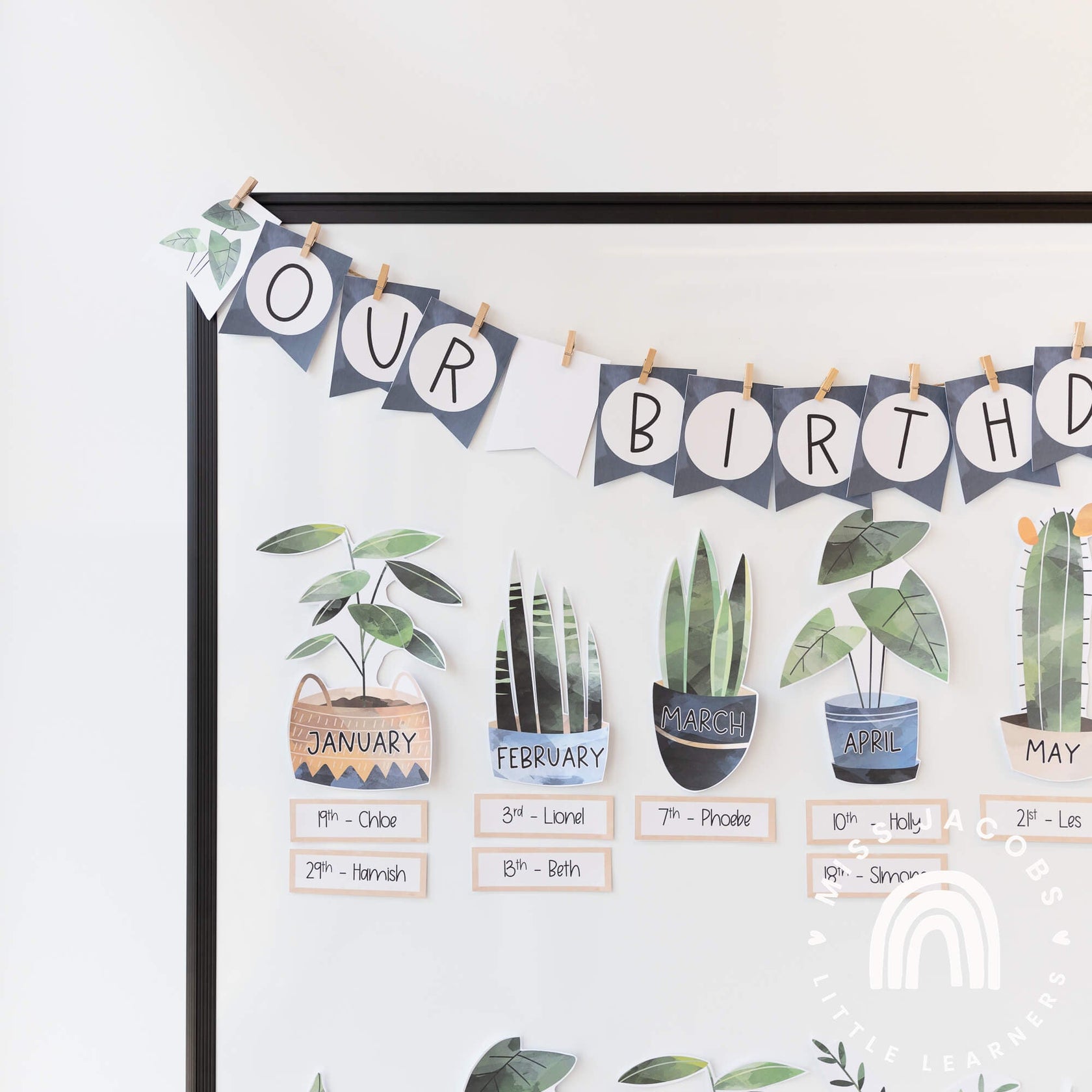 Boho Plants Classroom Decor - Rustic Boho Theme - Miss Jacobs