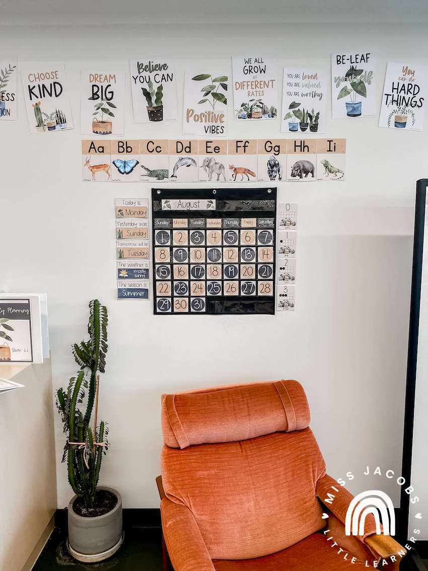 Boho Plants Classroom Decor - Rustic Boho Theme - Miss Jacobs