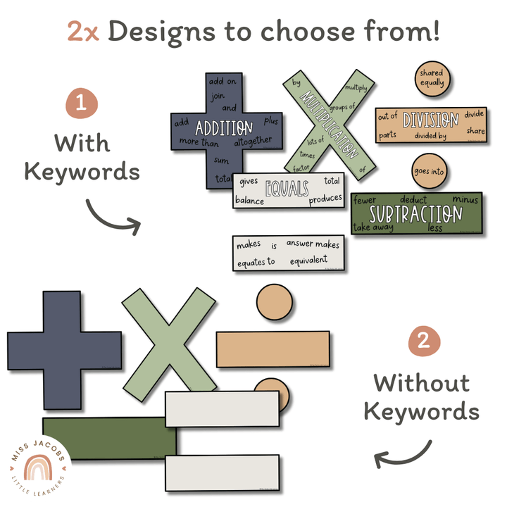Large Math Symbols - Miss Jacobs Little Learners