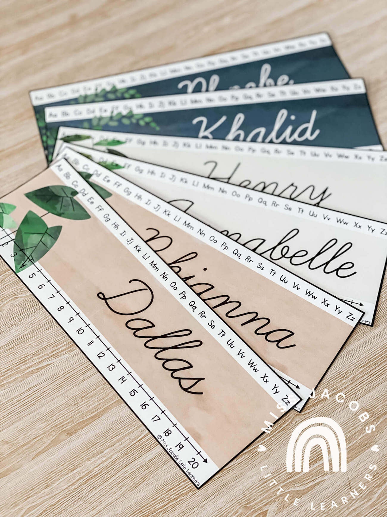 Student Desk Plates | Boho Plants