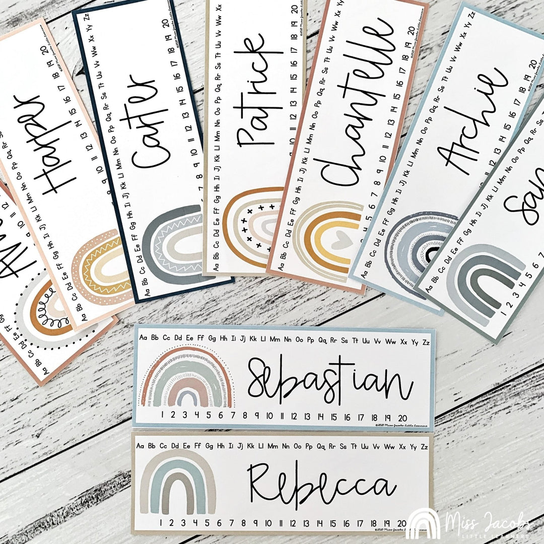 Boho Rainbow Neutrals - Miss Jacobs Little Learners - Miss Jacobs ...