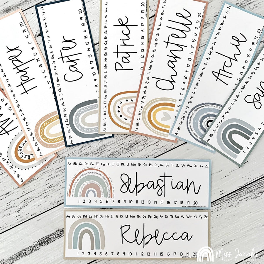 Boho Rainbow Neutrals - Miss Jacobs Little Learners - Miss Jacobs ...