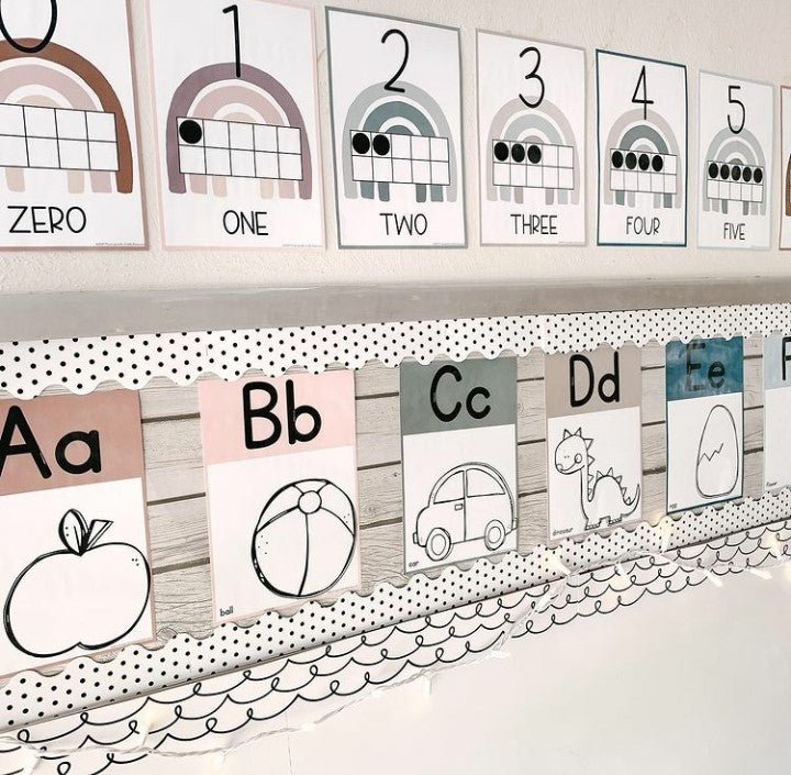 Boho Rainbow Classroom Decor - Boho Neutrals Theme - Miss Jacobs