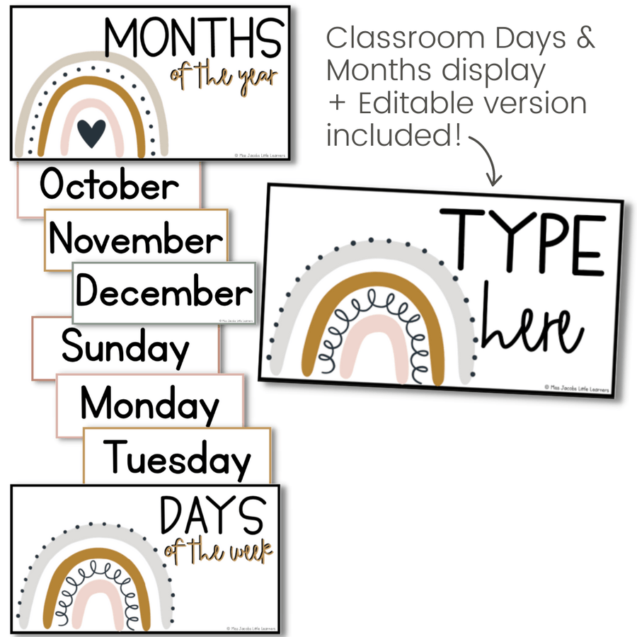 Boho Rainbow Neutrals - Miss Jacobs Little Learners Page 3 - Miss ...