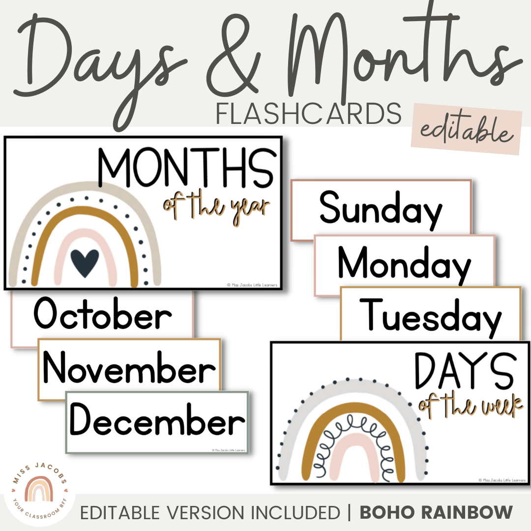 Boho Rainbow Neutrals - Miss Jacobs Little Learners Page 3 - Miss ...