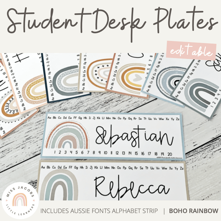 Boho Rainbow Neutrals Page 2 - Miss Jacobs Little Learners