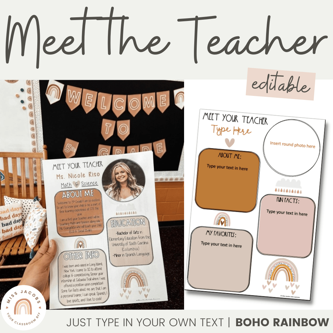 Meet the Teacher Template - Miss Jacobs Little Learners