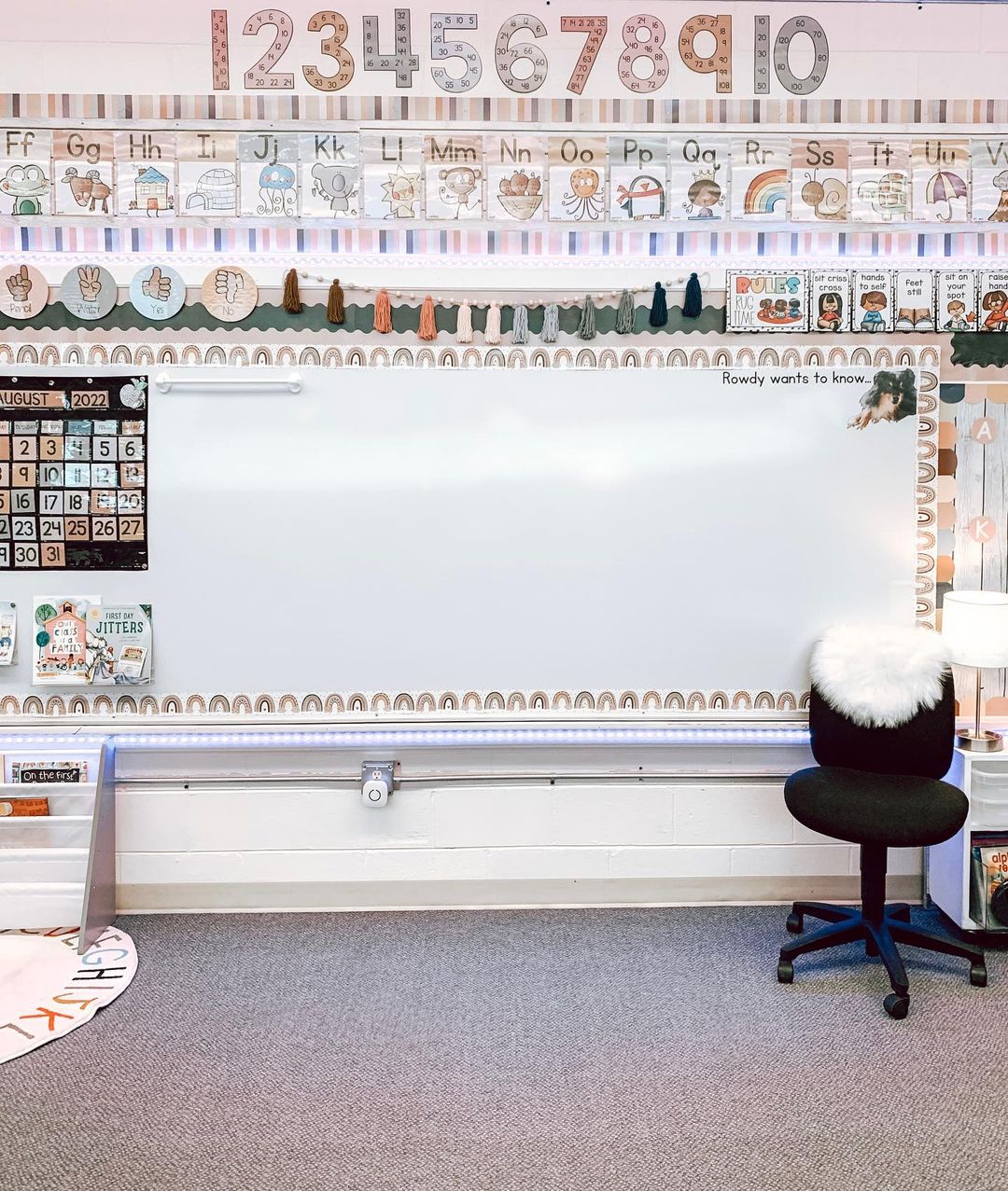 Boho Rainbow Classroom Decor - Boho Neutrals Theme - Miss Jacobs