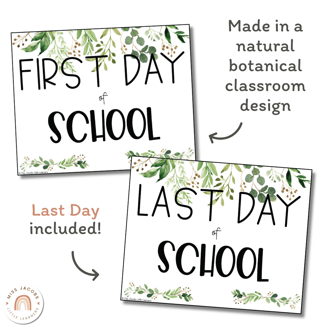 First Day Of School Sign | Botanical Modern Farmhouse