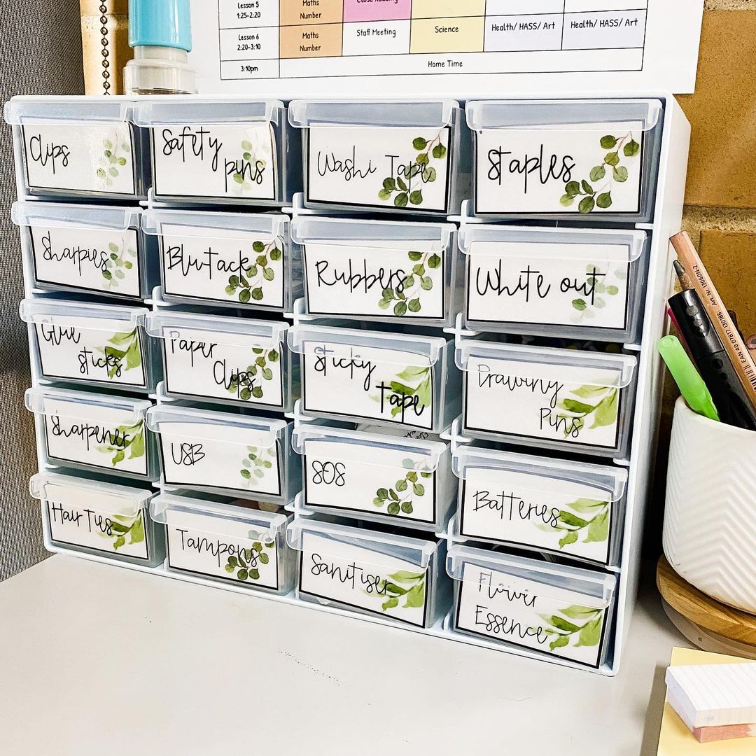 Teacher Toolbox Labels - Botanical Decor