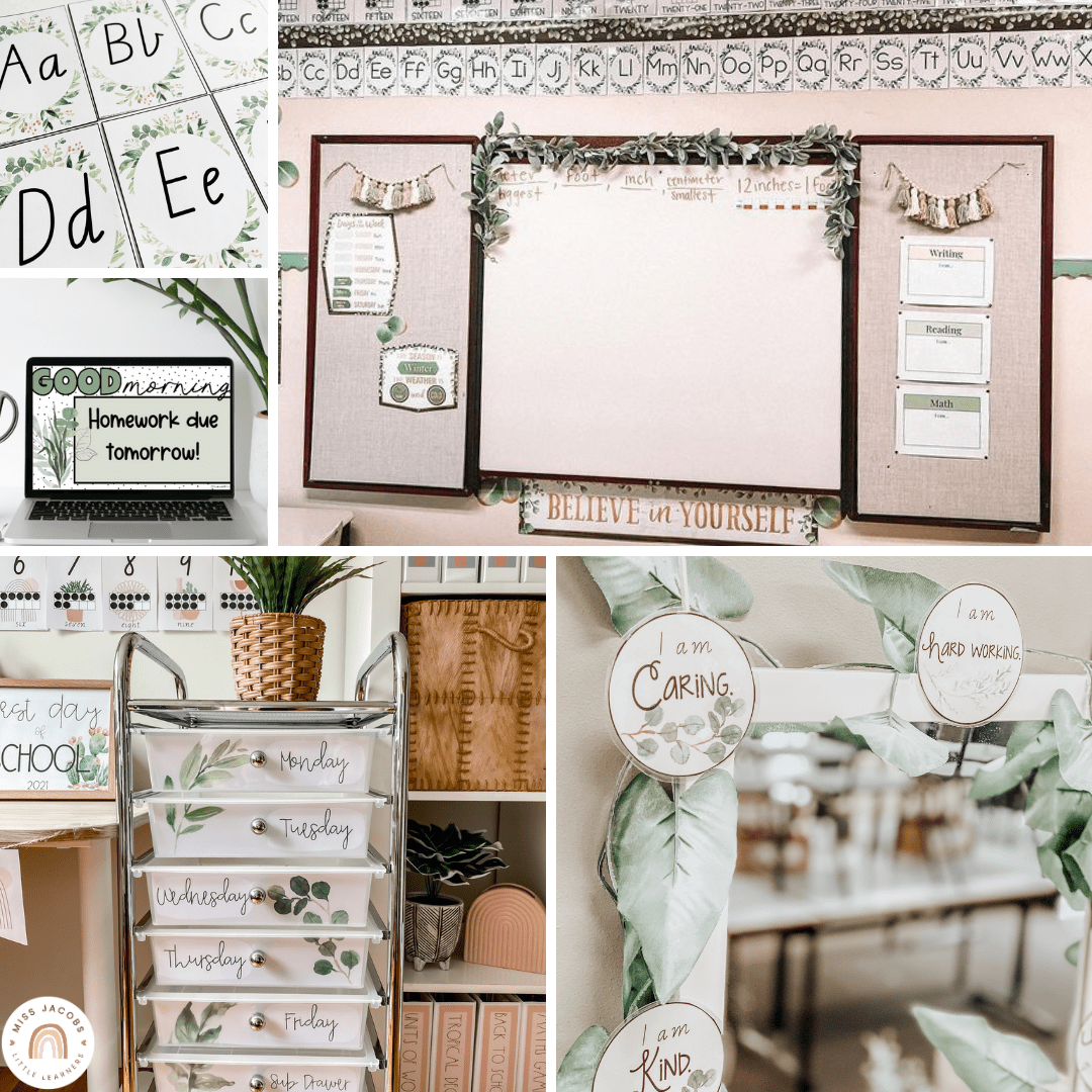 Classroom Decor Bundle | Botanical Modern Farmhouse - Miss Jacobs ...