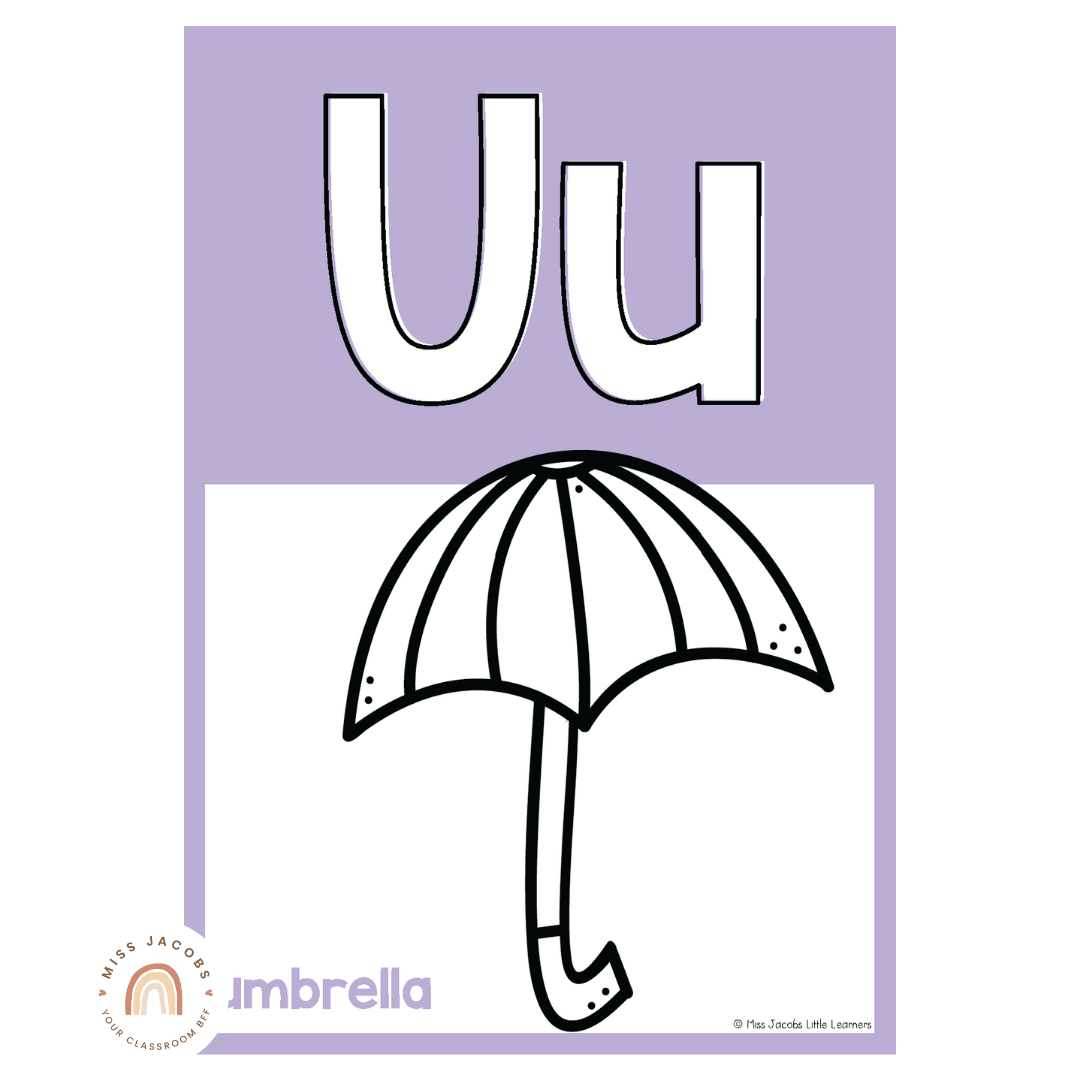 BRIGHTS Alphabet Posters | NEON RAINBOW CLASSROOM DECOR