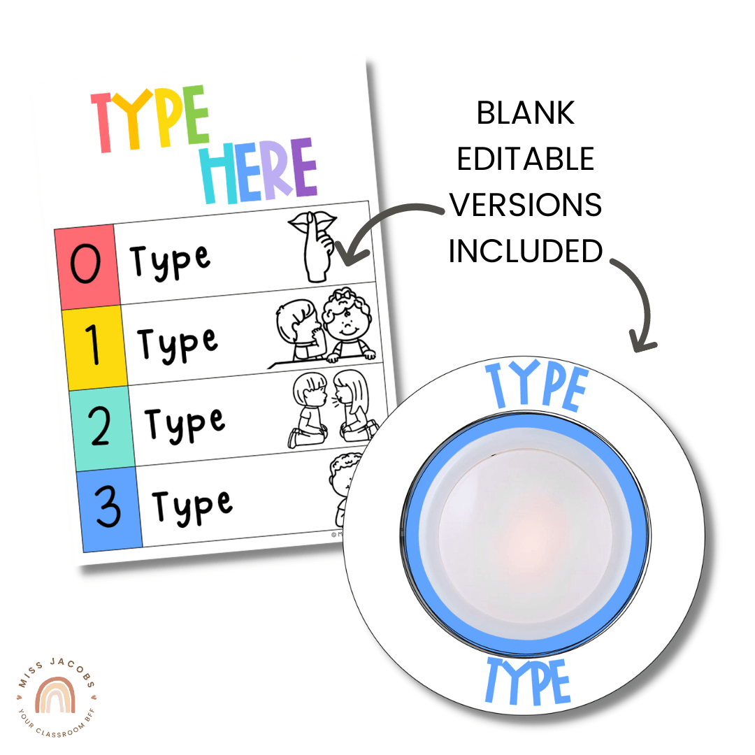 Classroom Voice and Noise Levels Display | Simple Brights