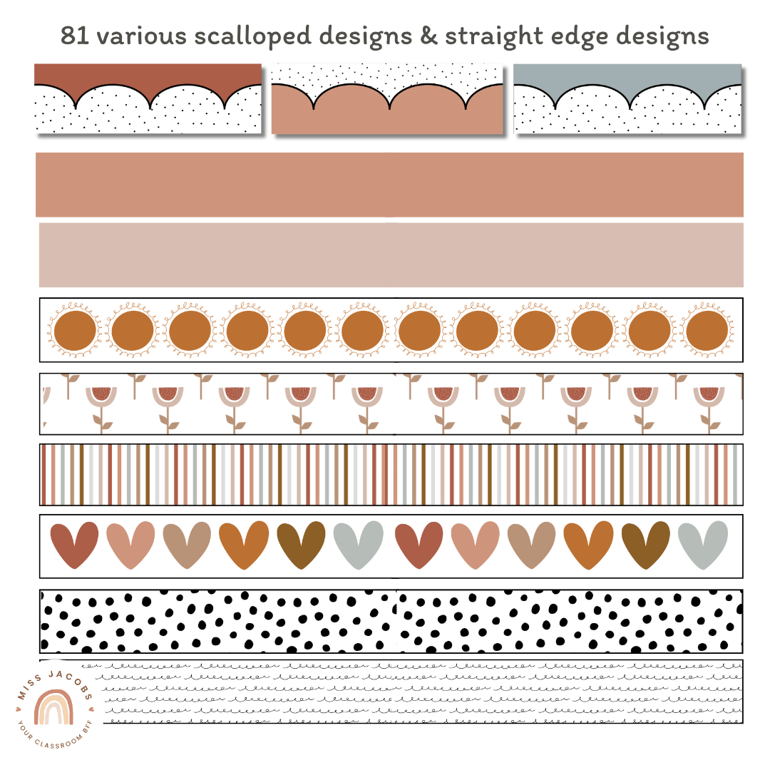 Bulletin Board Borders | Boho Vibes