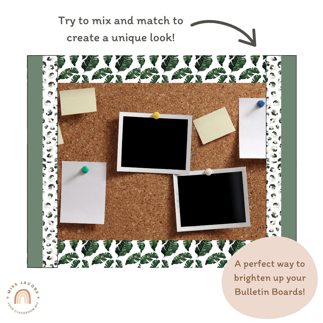 Bulletin Board Letters - Modern Jungle Classroom Decor