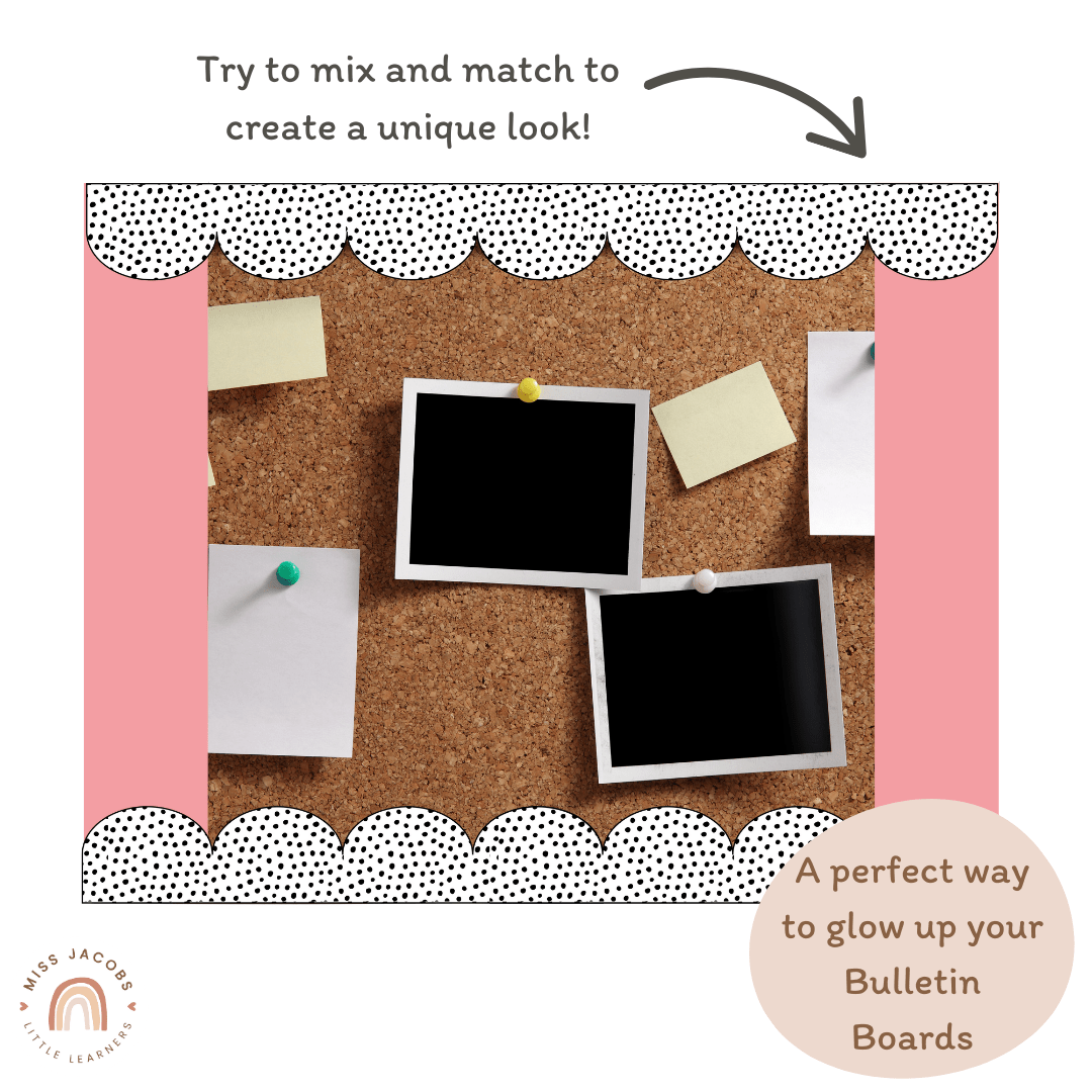 Bulletin Board Borders - Rainbow Calm Colors Decor