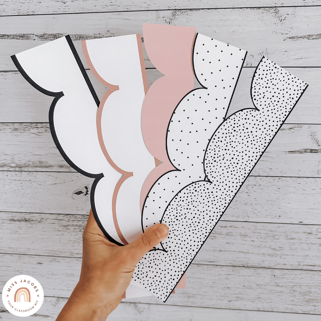 Bulletin Board Borders - Spotty Boho Classroom Decor