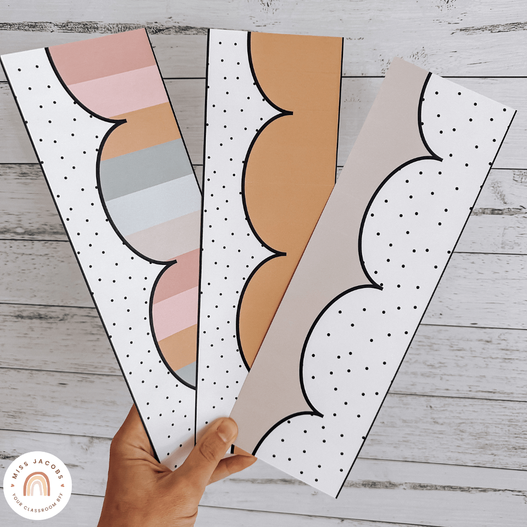 Bulletin Board Borders - Spotty Boho Classroom Decor