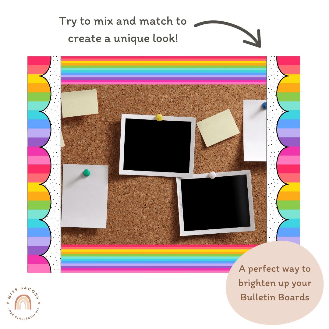 Bulletin Board Borders - Spotty Bright Theme - Miss Jacobs