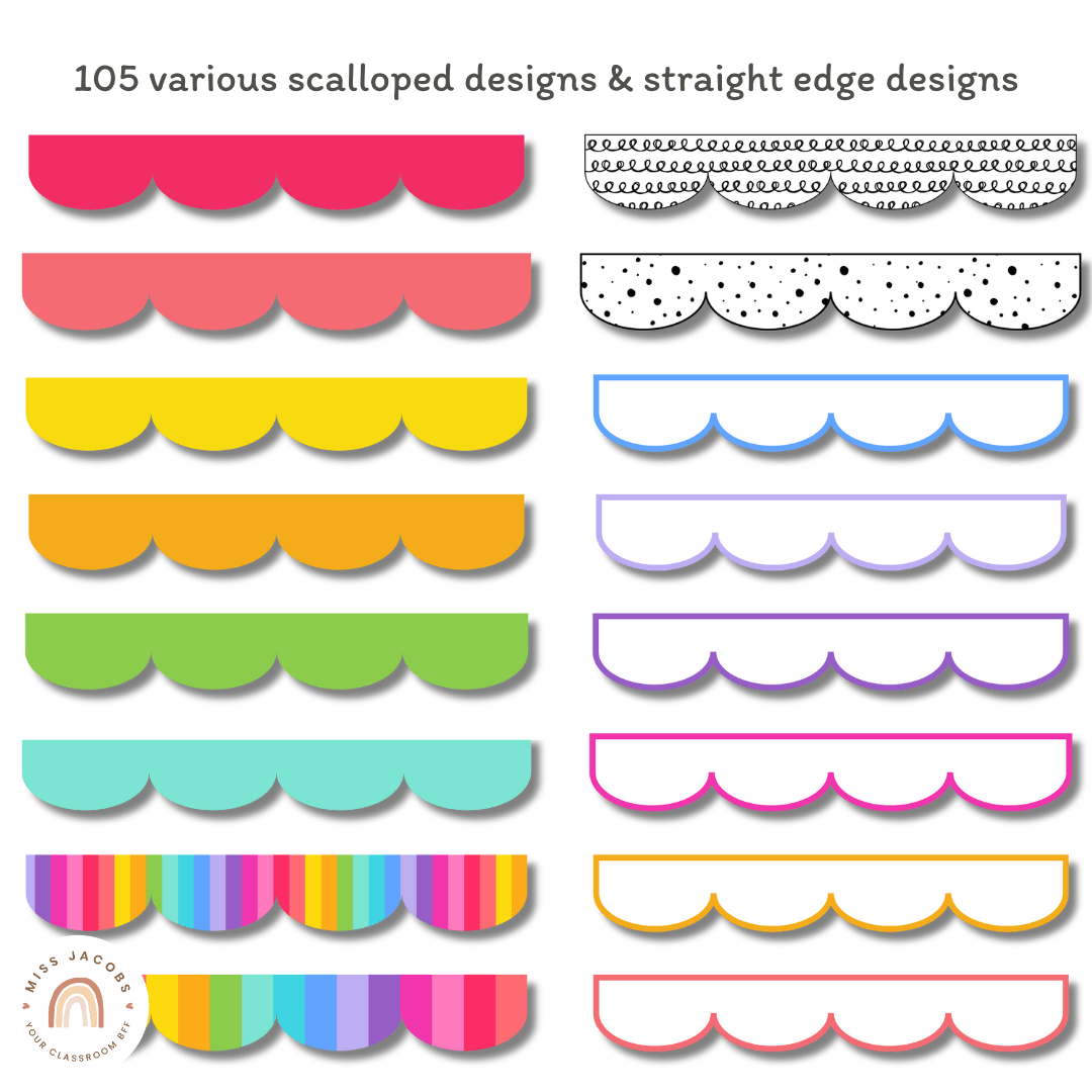 Bulletin Board Borders - Spotty Bright Theme - Miss Jacobs