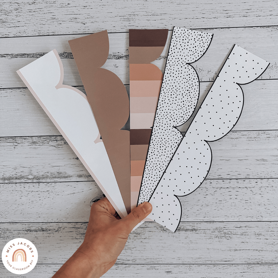 Spotty Neutrals Bulletin Board Borders