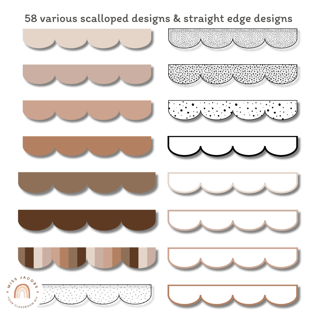 Spotty Neutrals Bulletin Board Borders