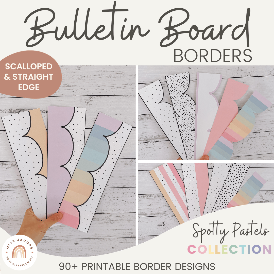 Bulletin Board Borders - Spotty Pastel Theme - Miss Jacobs - Default Title