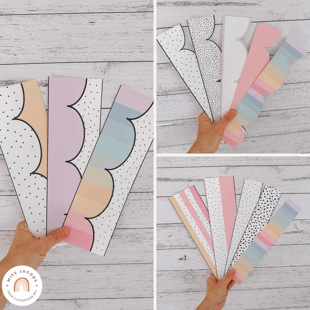 Bulletin Board Borders - Spotty Pastel Theme - Miss Jacobs