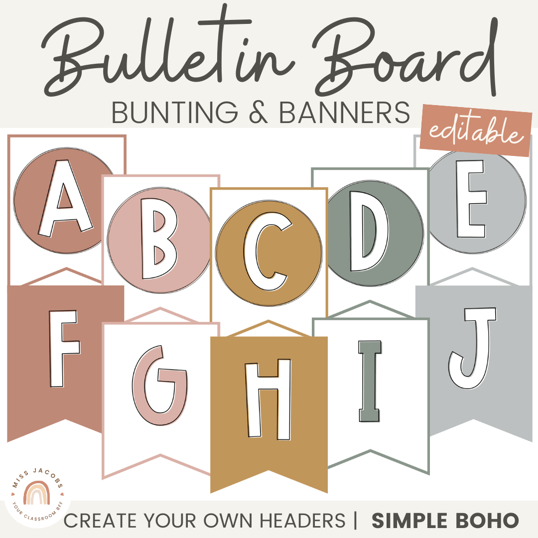 Bulletin Board Bunting | Simple Boho