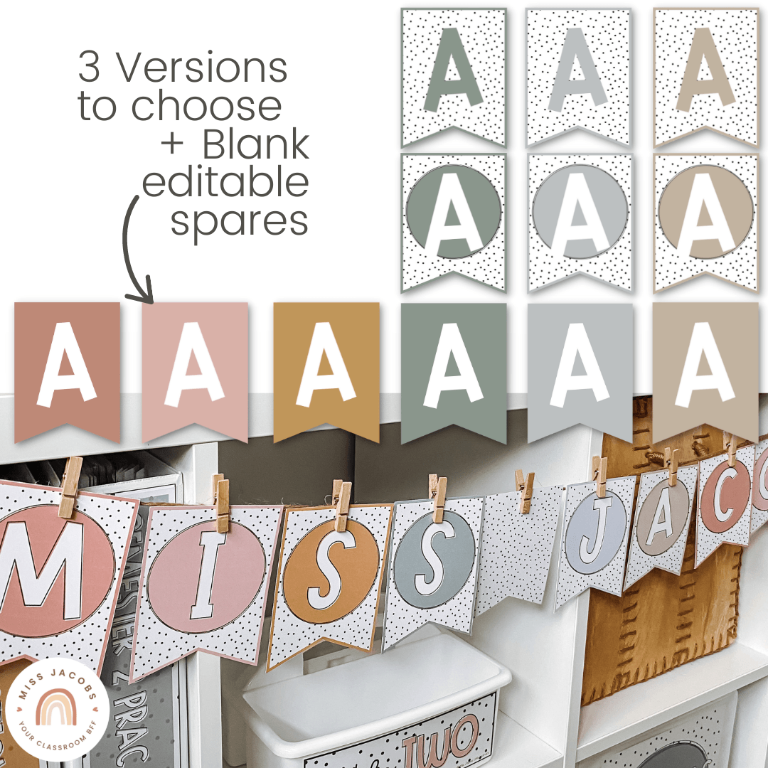 Bulletin Board Bunting | Spotty Boho