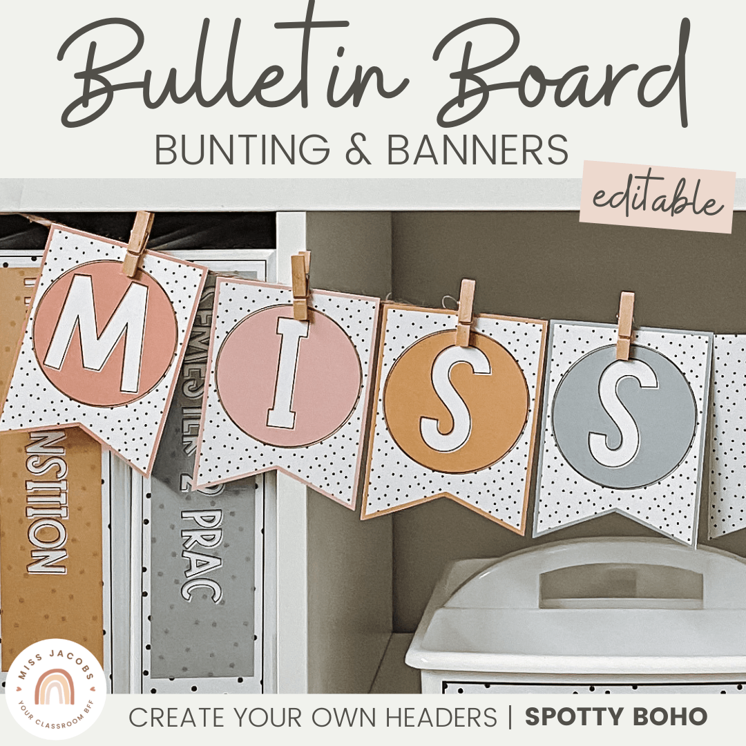 Bulletin Board Bunting | Spotty Boho