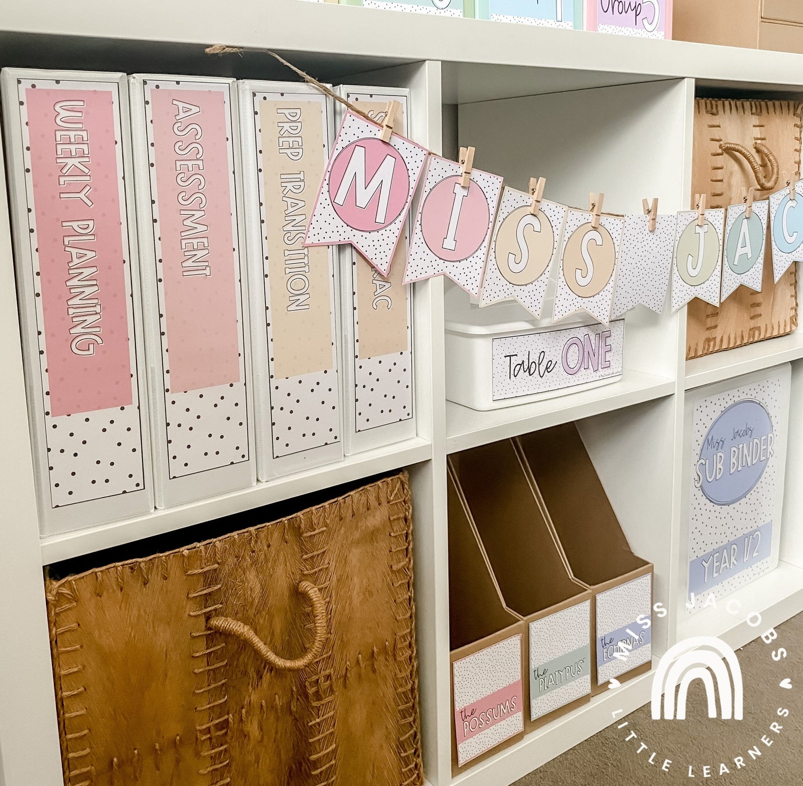 Bunting & Banners - Bulletin Board Letters - Spotty Pastel - MJLL ...