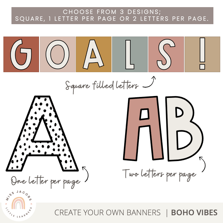 Bunting & Lettering Packs - Miss Jacobs Little Learners