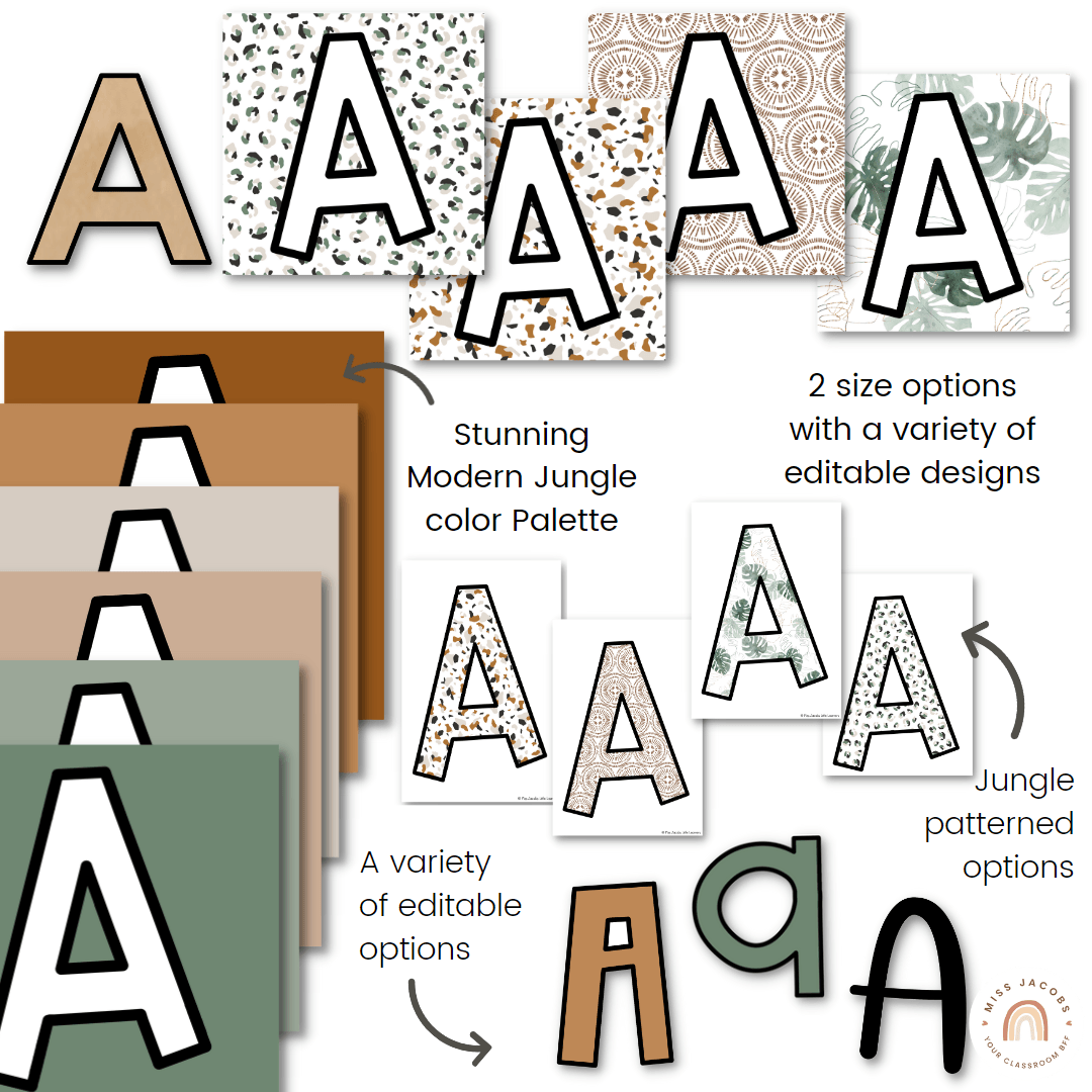 Modern Jungle Classroom Collection - Miss Jacobs Little Learners - Miss ...