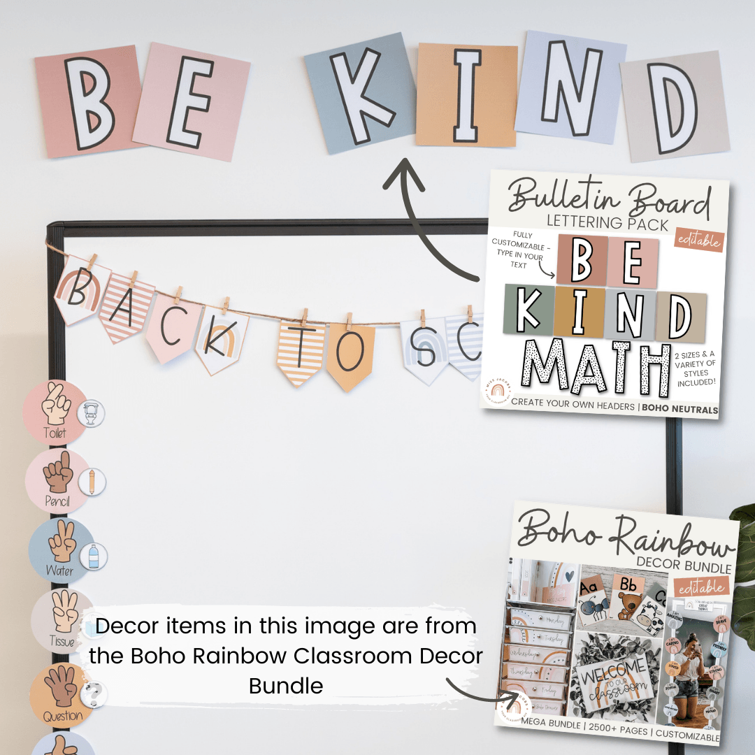 Boho Rainbow - Neutrals Classroom Decor - Miss Jacobs Little Learners