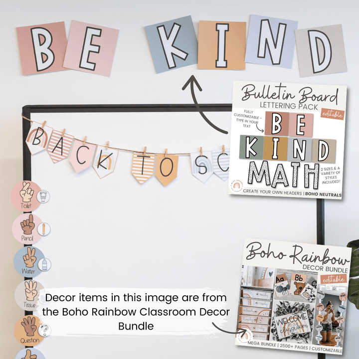 Boho Rainbow - Neutrals Classroom Decor - Miss Jacobs Little Learners