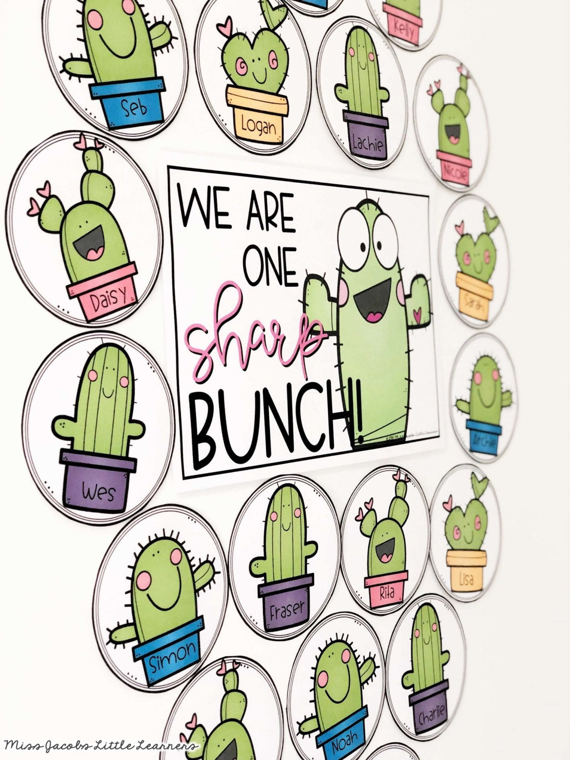 Modern Cactus Classroom Decor - Succulent Theme - Miss Jacobs