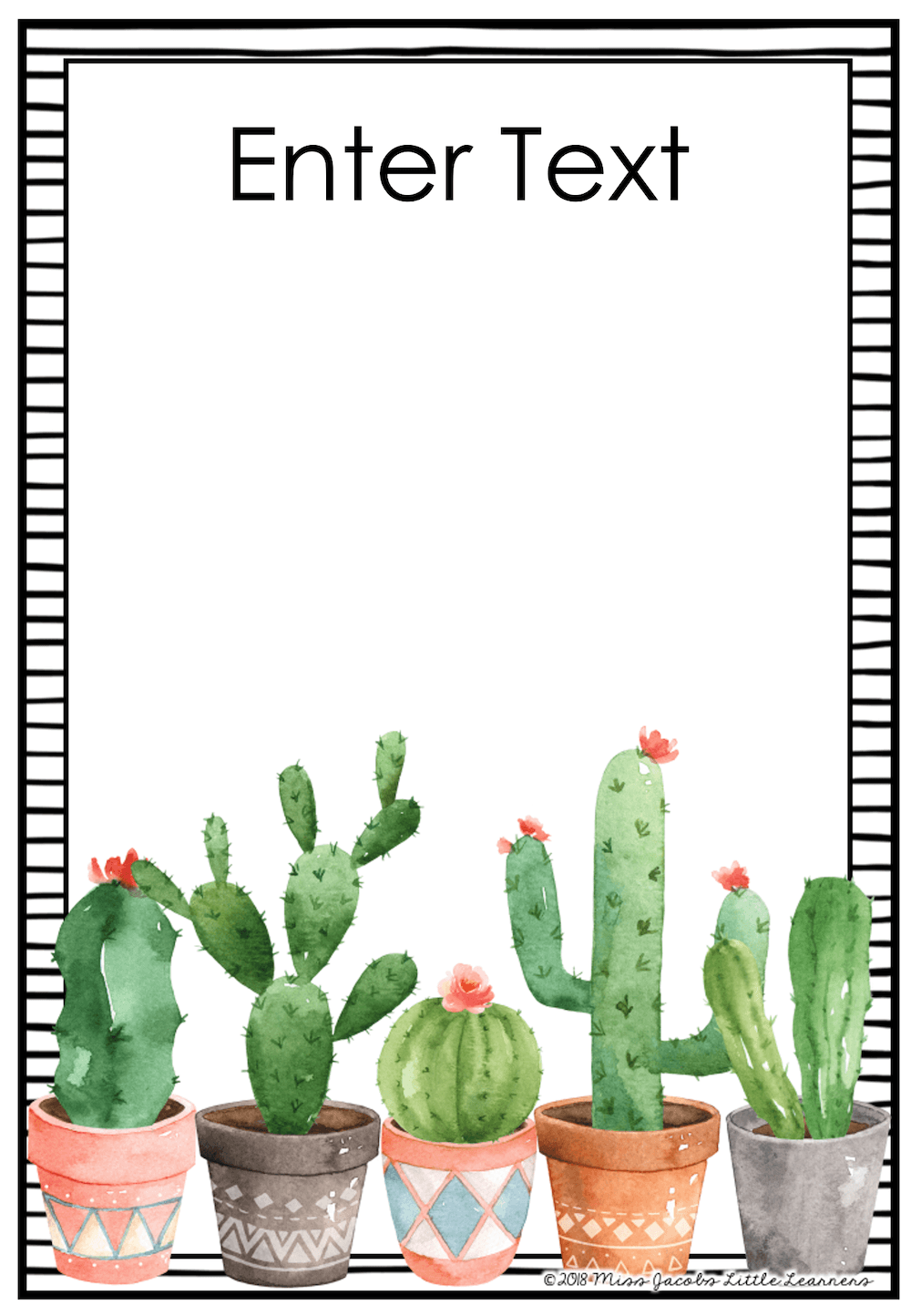 Cactus Themed Editable Classroom Posters Set