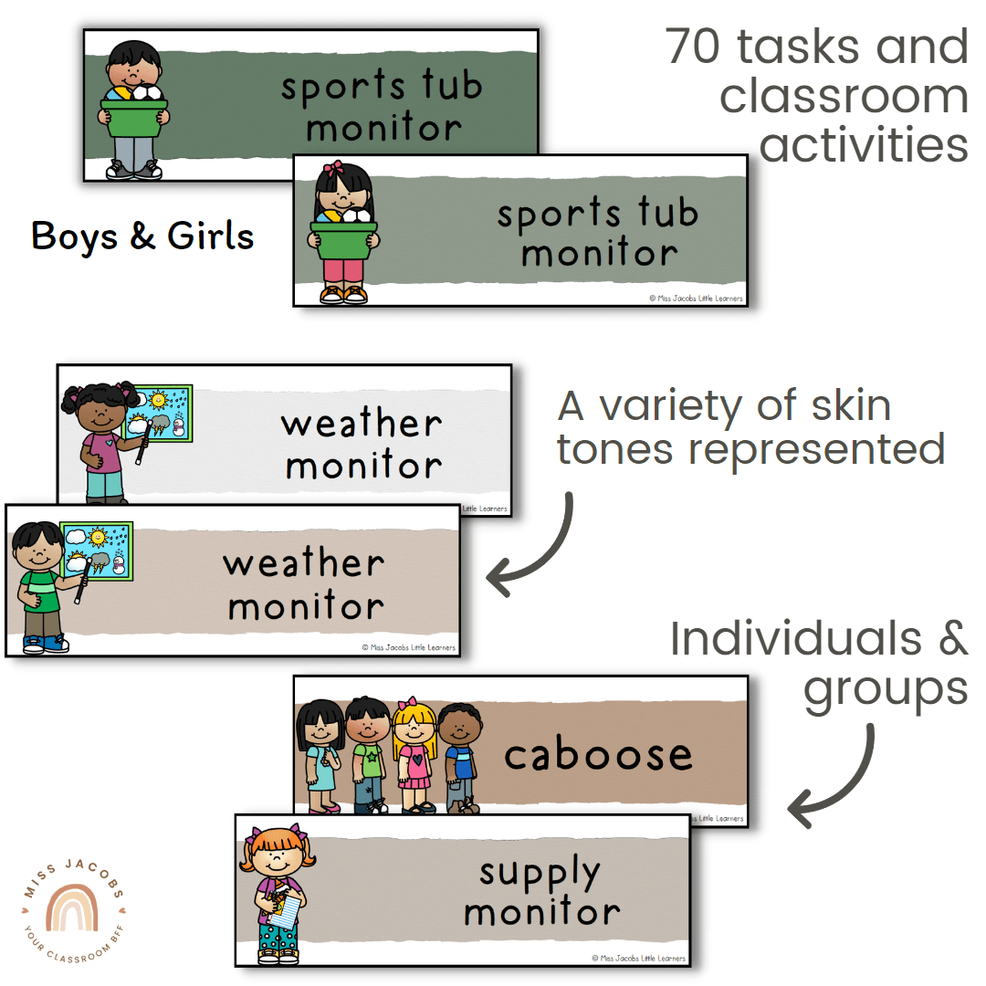 Classroom Jobs for Students Page 2 - Miss Jacobs Little Learners