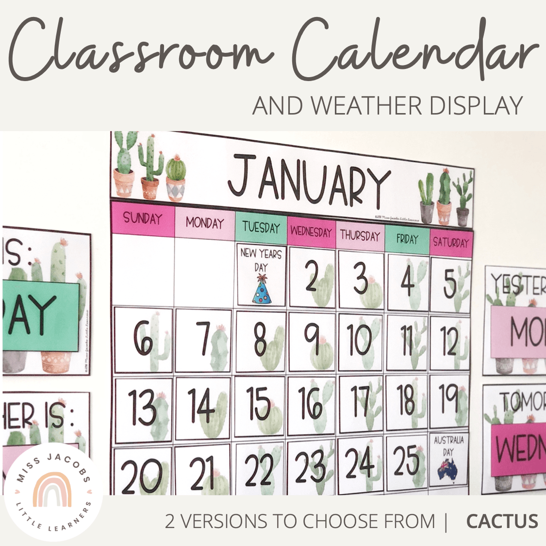 Classroom Calendar - Miss Jacobs Little Learners