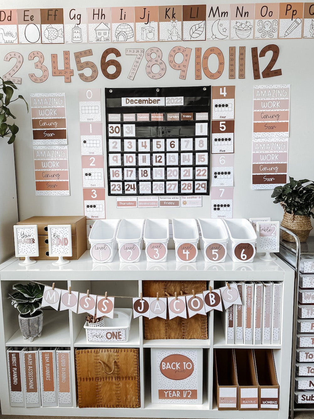CLASSROOM CALENDAR & WEATHER DISPLAY | SPOTTY NEUTRALS